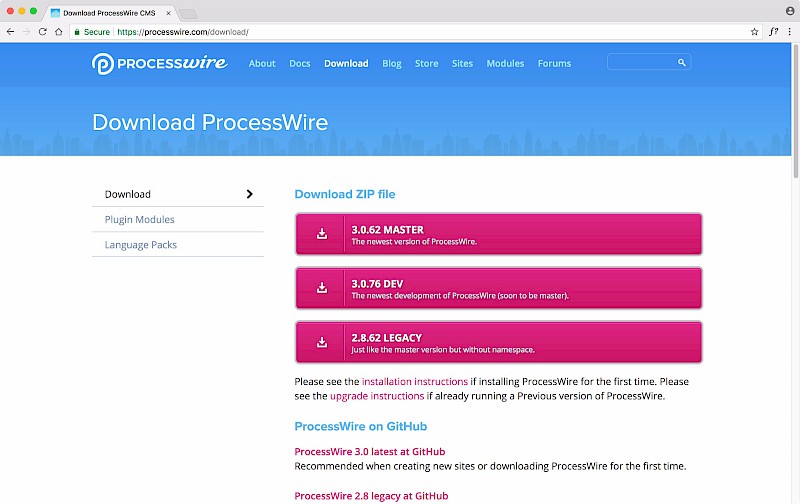 The (not so famous) processwire 5 minute install