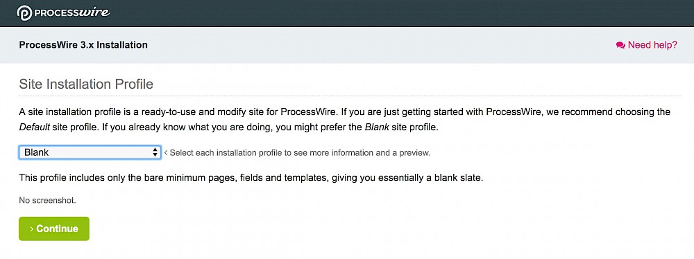 The (not so famous) processwire 5 minute install