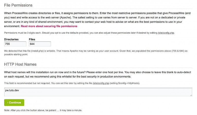 The (not so famous) processwire 5 minute install
