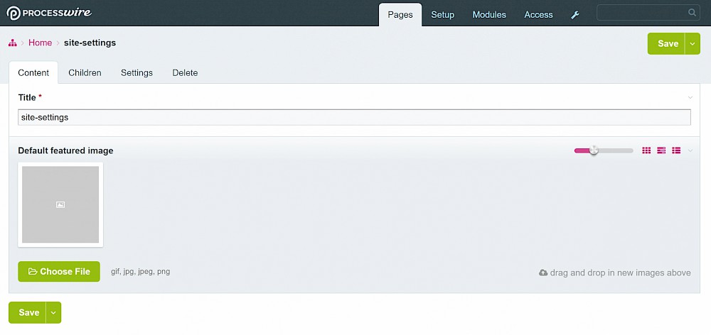 Setting a default image