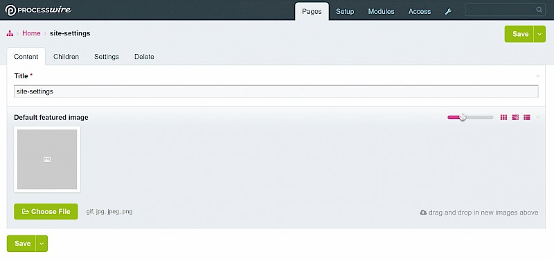 Setting a default image